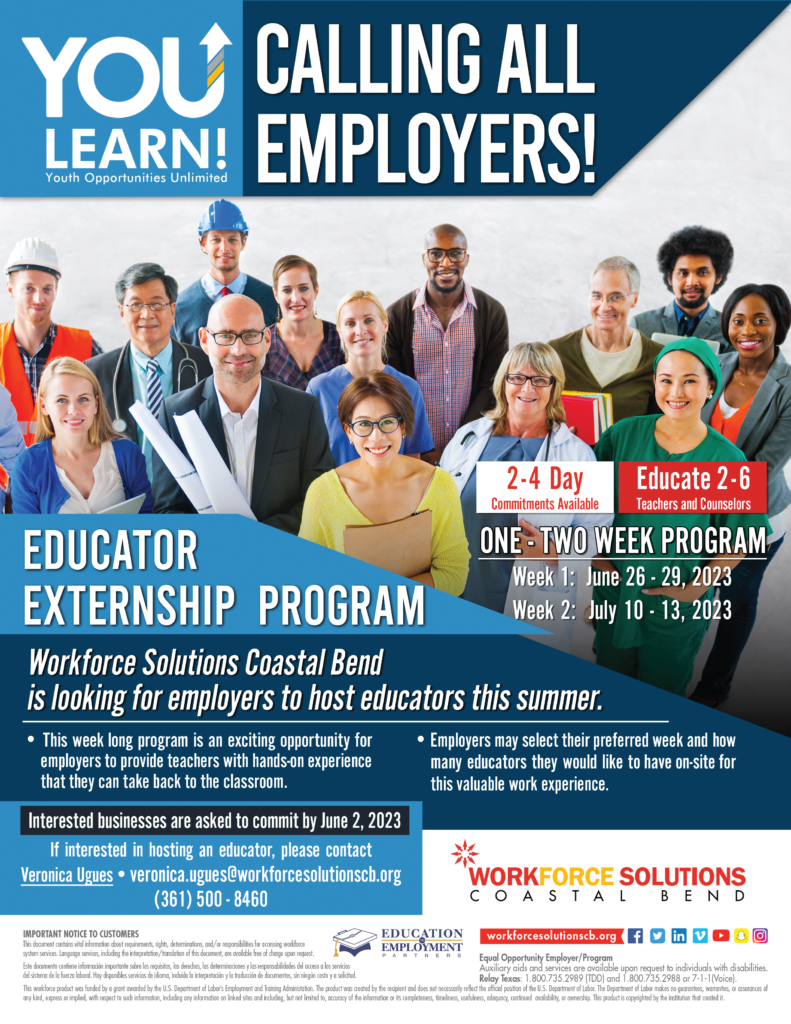 Educator Externship Program - Workforce Solutions Coastal Bend