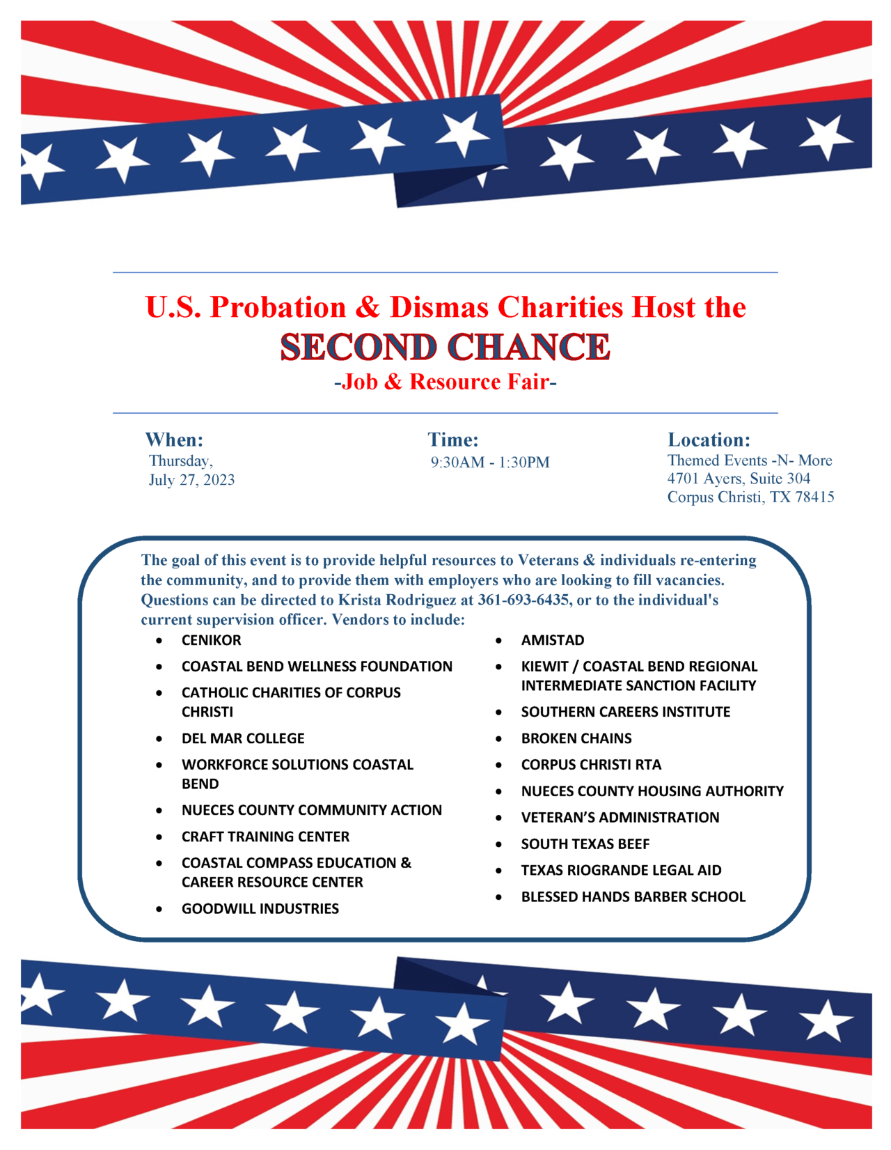 Second Chance Job & Resource Fair - Workforce Solutions Coastal Bend